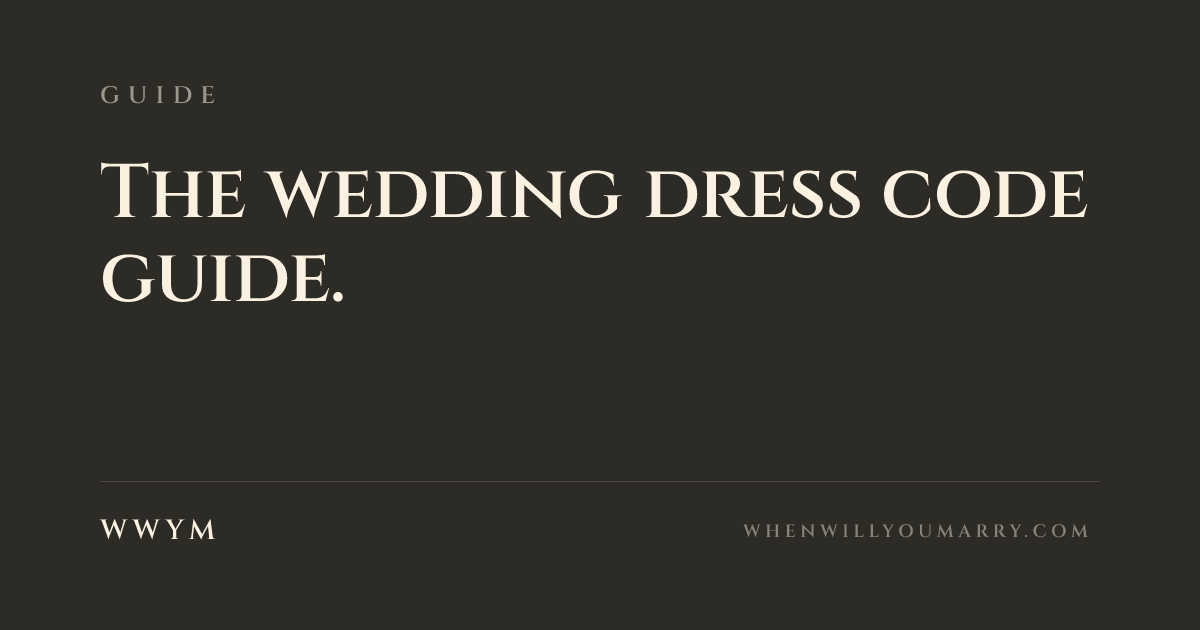 Wedding Dress Code Guide (UK): Black Tie, Cocktail, Morning Dress & More